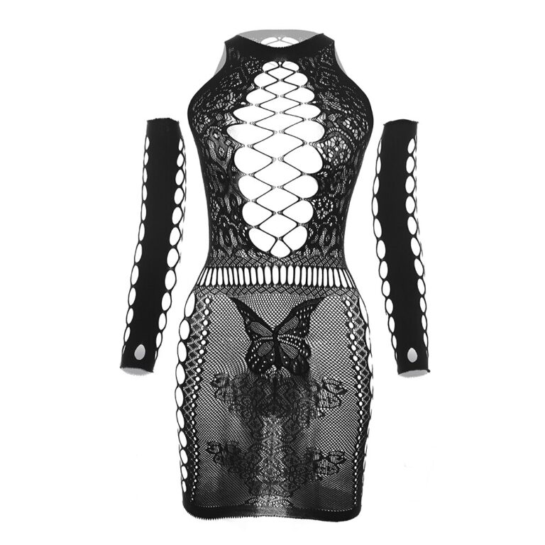 Party-Ready Fishnet Lingerie Set - Men's Lingerie